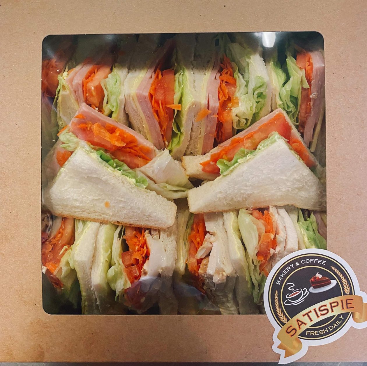 Triangle Sandwiches catering - SATISPIE BAKERY